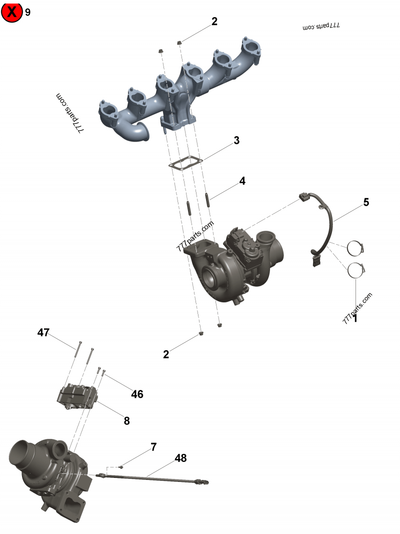 4352502 Turbocharger kit - Cummins spare part | 777parts.com