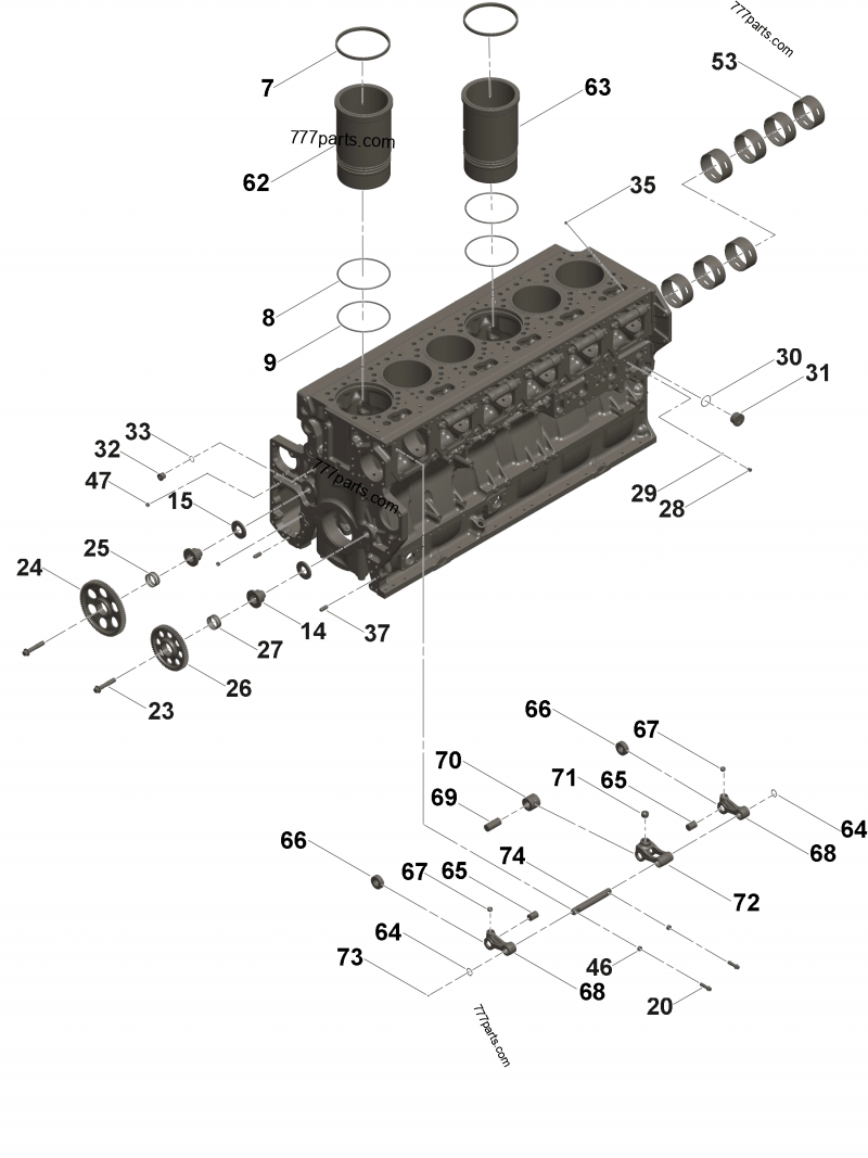 4365225 Idler shaft - Cummins spare part | 777parts.com