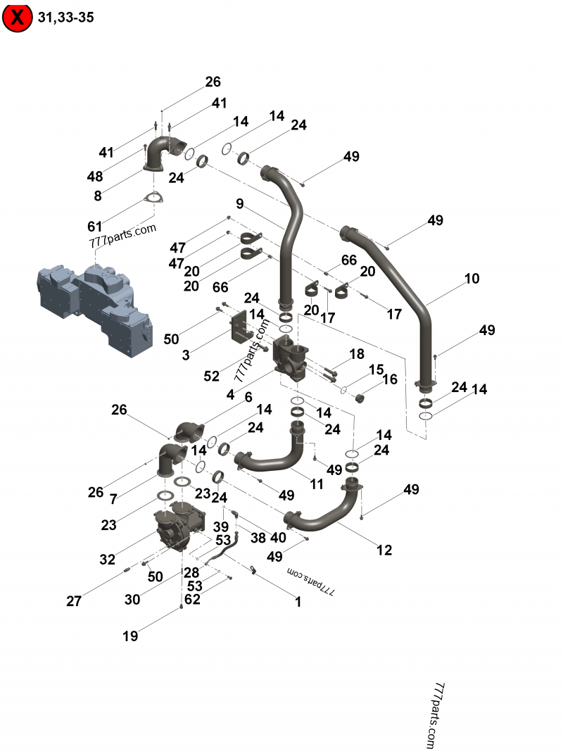 4376080 Water pump kit - Cummins spare part | 777parts.com