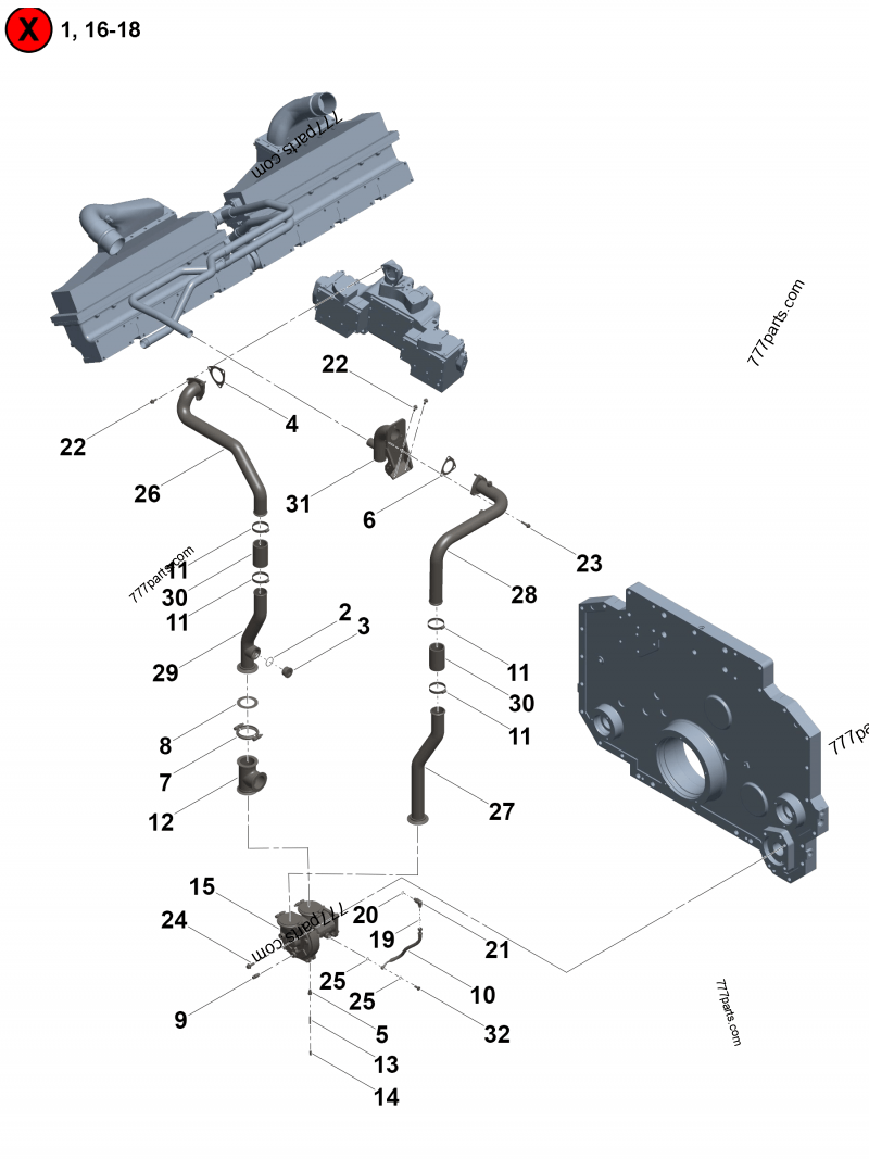 4376080 Water pump kit - Cummins spare part | 777parts.com
