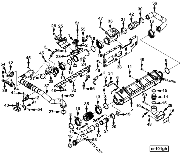 2881842 Egr cooler kit - Cummins spare part | 777parts.com