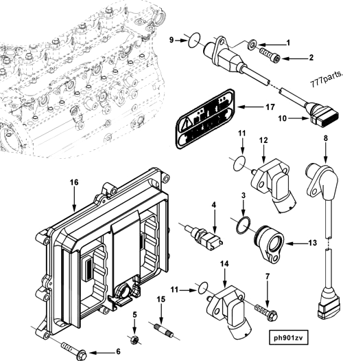 4890193 Pressure temperature sensor - Cummins spare part | 777parts.com