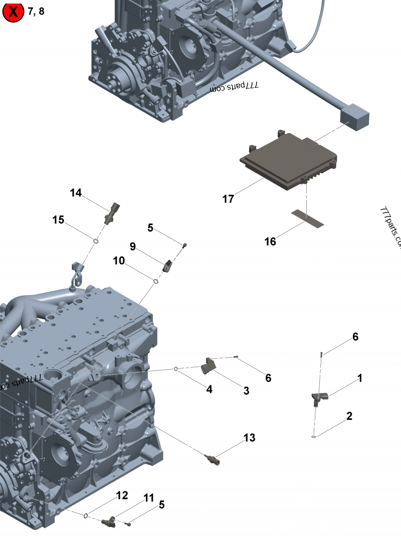 4928594 Pressure sensor - Cummins spare part | 777parts.com