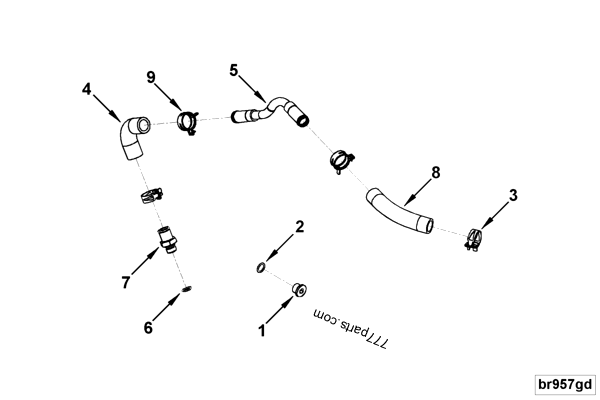 4932359 Elbow hose - Cummins spare part | 777parts.com
