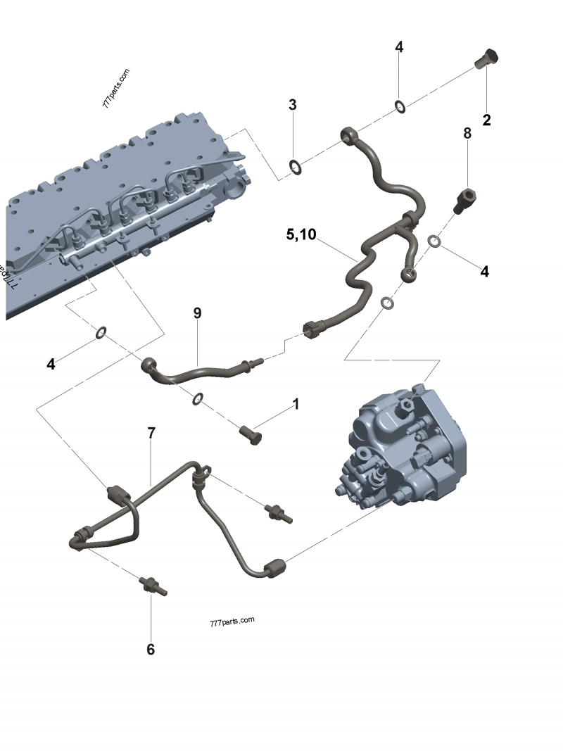 4940688 Fuel supply tube - Cummins spare part | 777parts.com