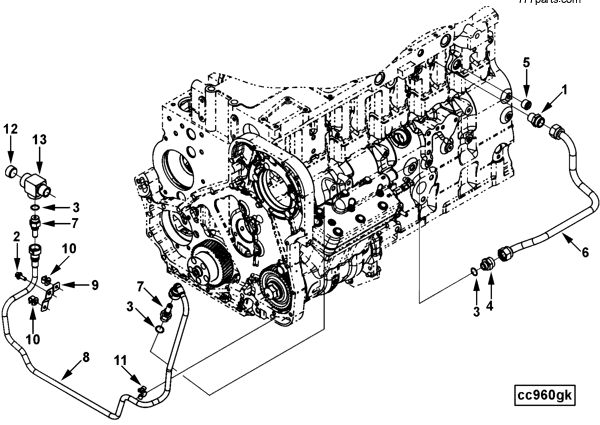 4942639 Compressor water outlet tube - Cummins spare part | 777parts.com