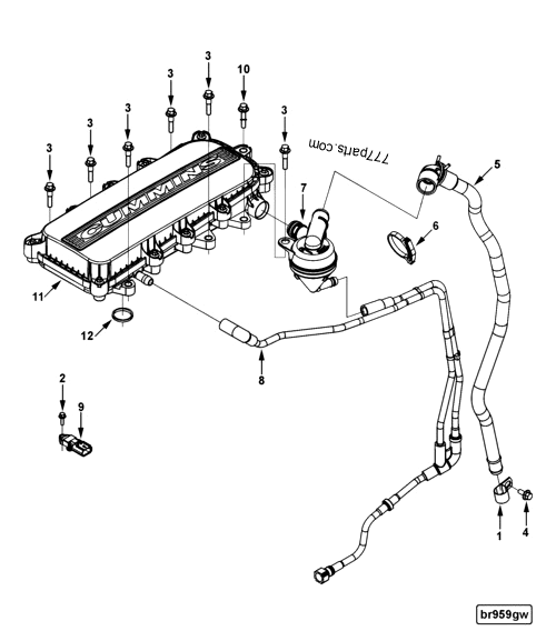 4944727 Oil separator breather - Cummins spare part | 777parts.com