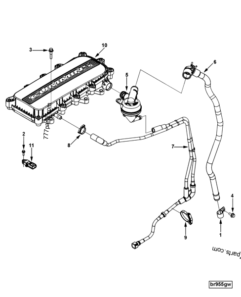 4944727 Oil separator breather - Cummins spare part | 777parts.com
