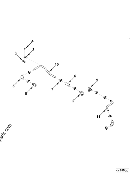 4947864 Molded hose - Cummins spare part | 777parts.com