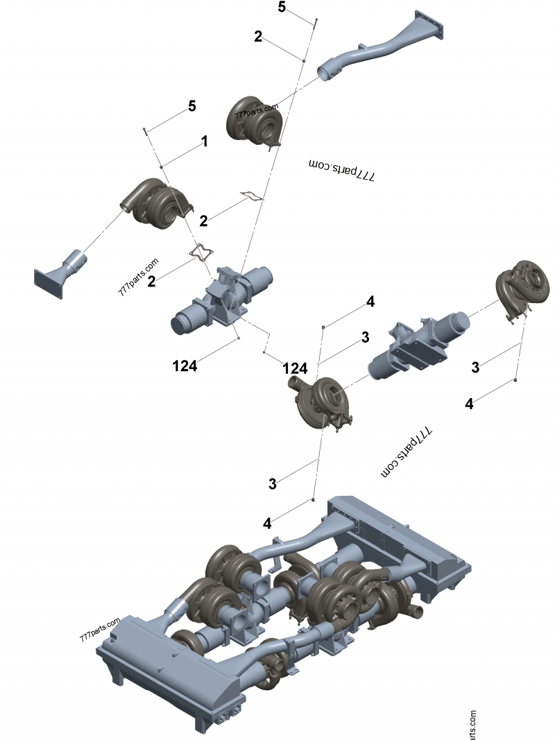 4955249 Heat exchanger82 drying turbocharger - Cummins spare part ...