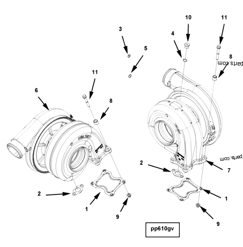 4955249 Heat exchanger82 drying turbocharger - Cummins spare part ...