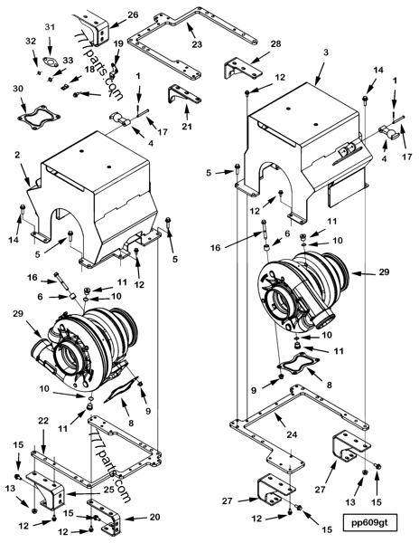 4955293 Turbocharger kit - Cummins spare part | 777parts.com