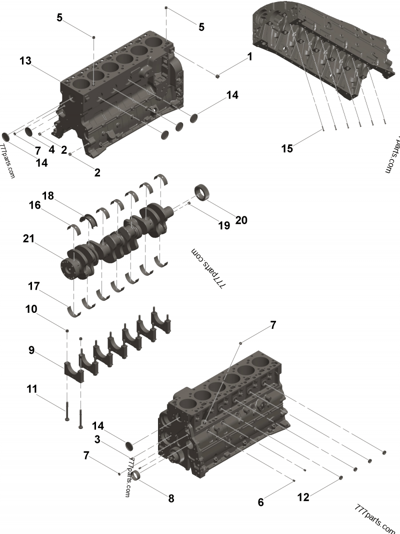 4955352 Main bearing ( standard ) set - Cummins spare part | 777parts.com