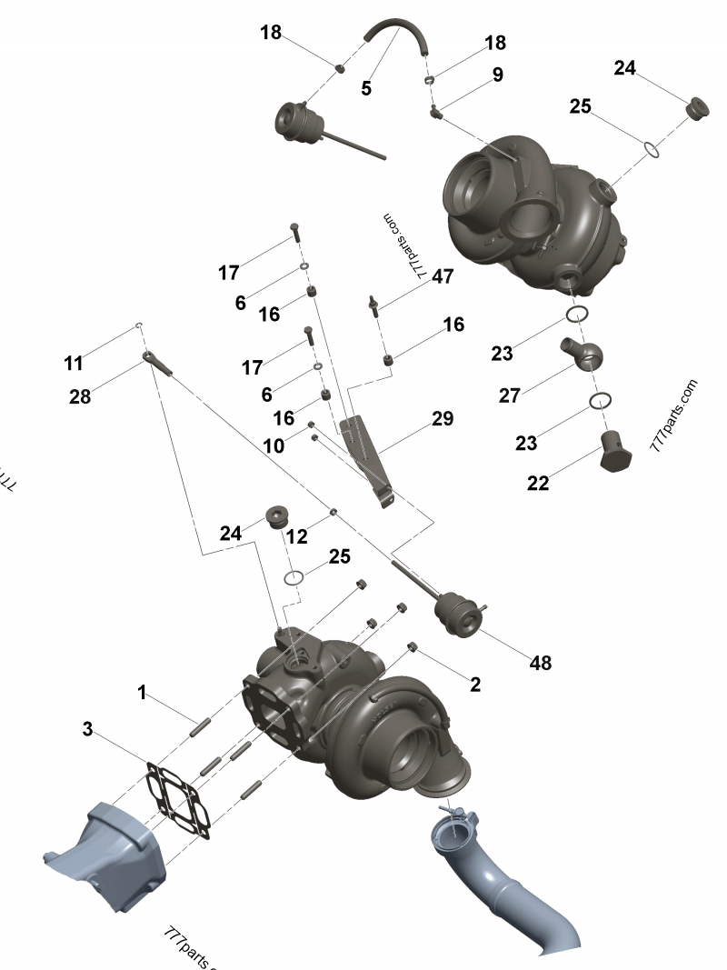 4955375 Heat exchanger40 turbocharger - Cummins spare part | 777parts.com