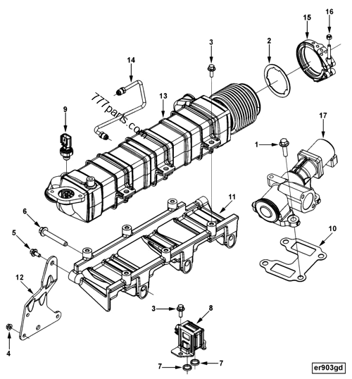 4955485 Egr cooler kit - Cummins spare part | 777parts.com