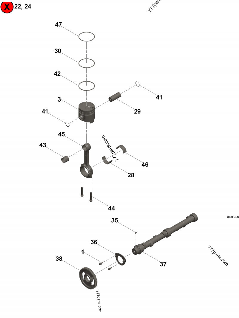4955576 Engine piston kit - Cummins spare part | 777parts.com