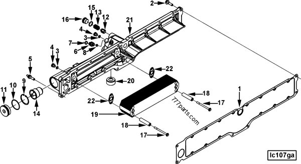 4955592 Lubricating oil cooler gasket set - Cummins spare part ...