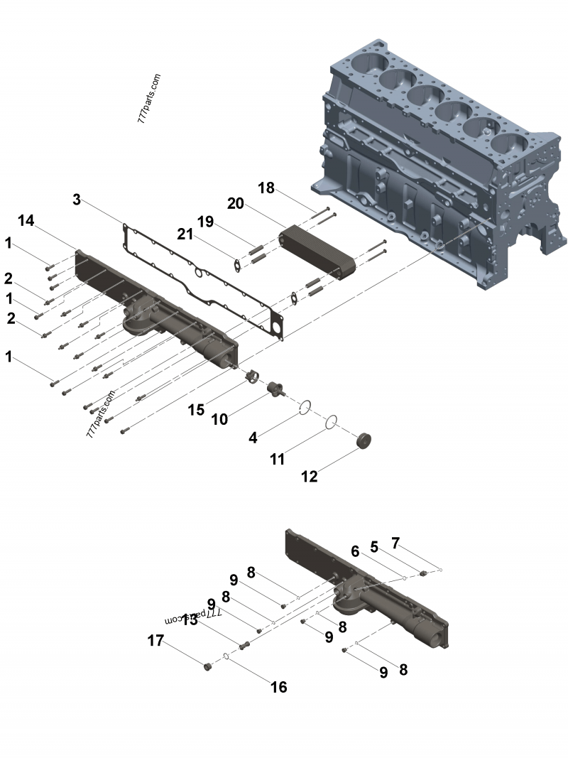 4955778 Oil cooler kit - Cummins spare part | 777parts.com