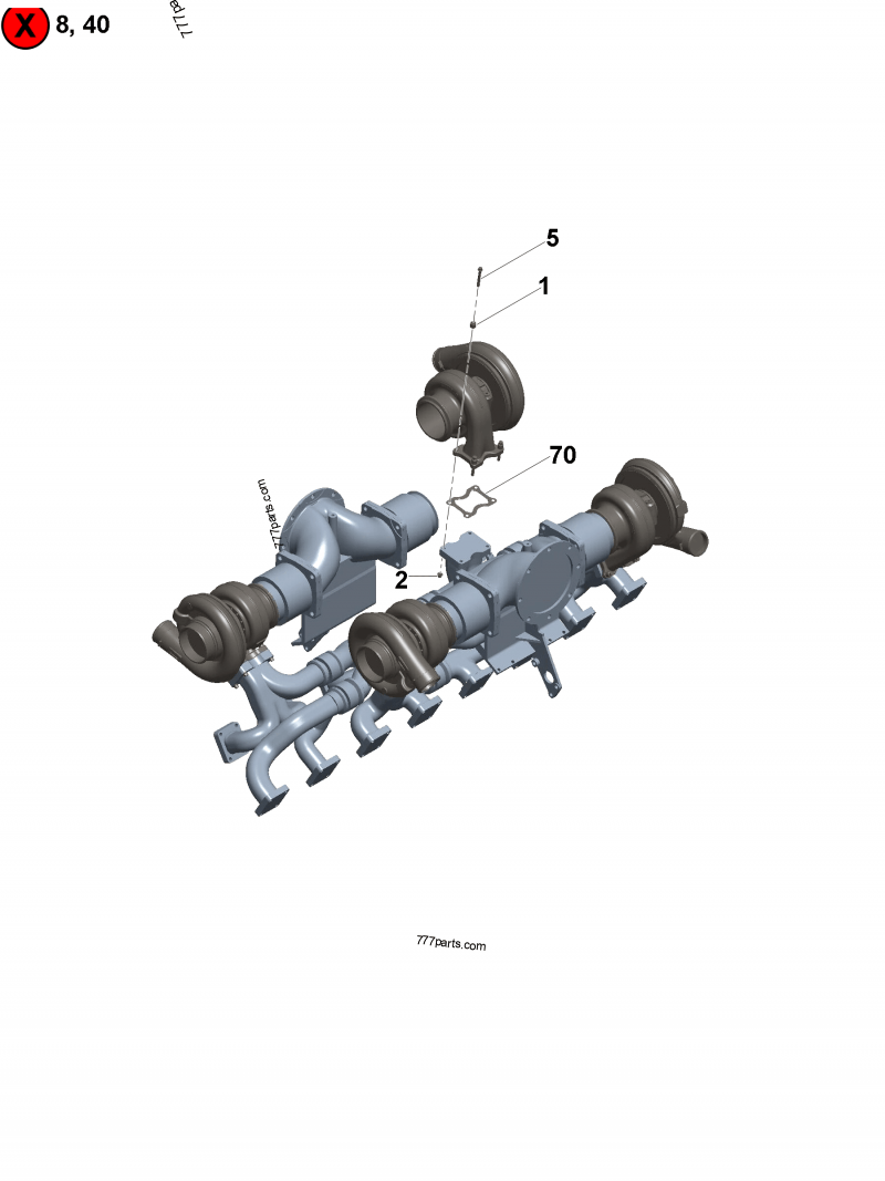 4955791 Heat exchanger82 drying turbocharger - Cummins spare part ...