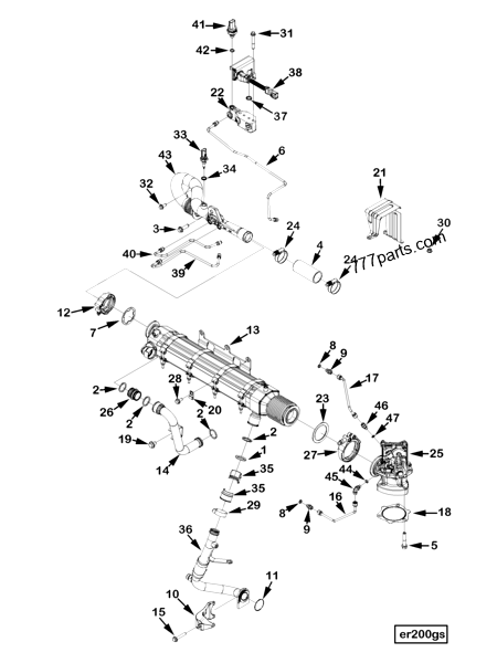 4965515 Air transfer tube - Cummins spare part | 777parts.com