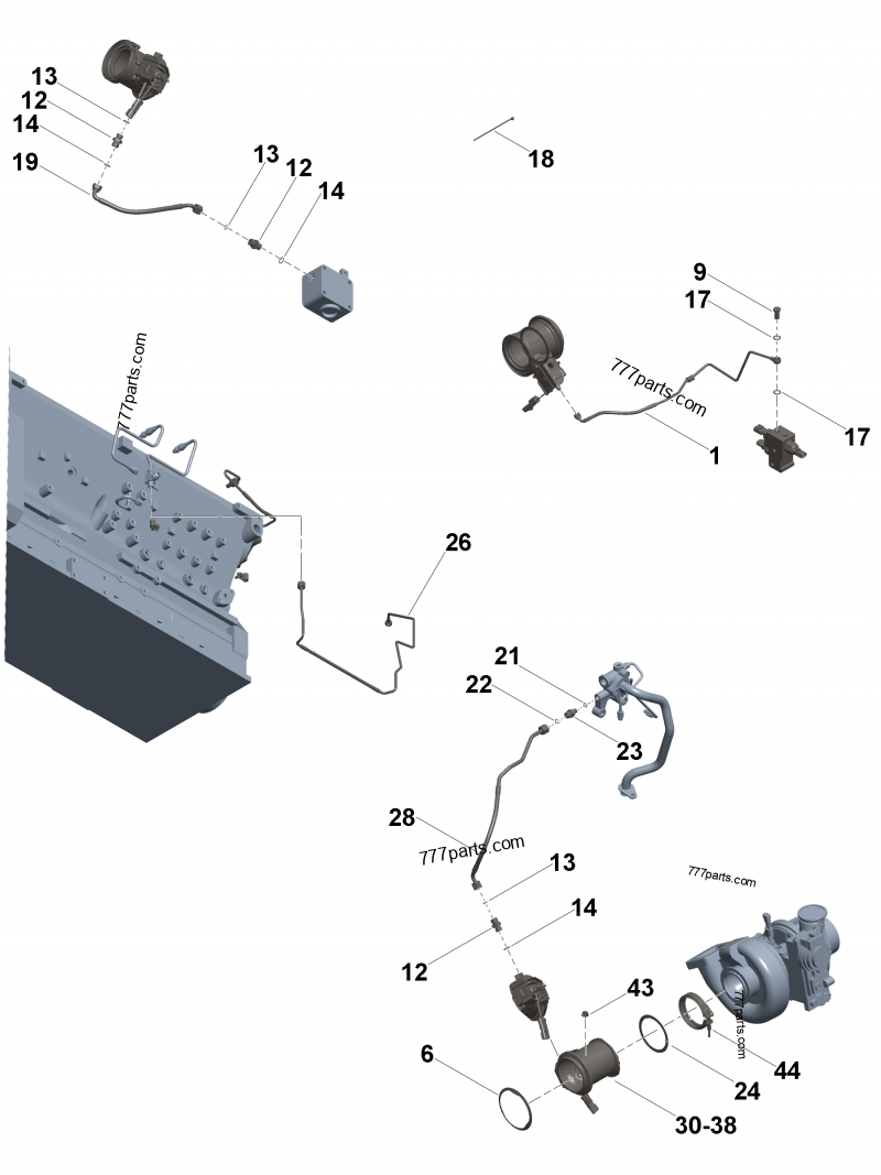 4966486 Water outlet tube - Cummins spare part | 777parts.com