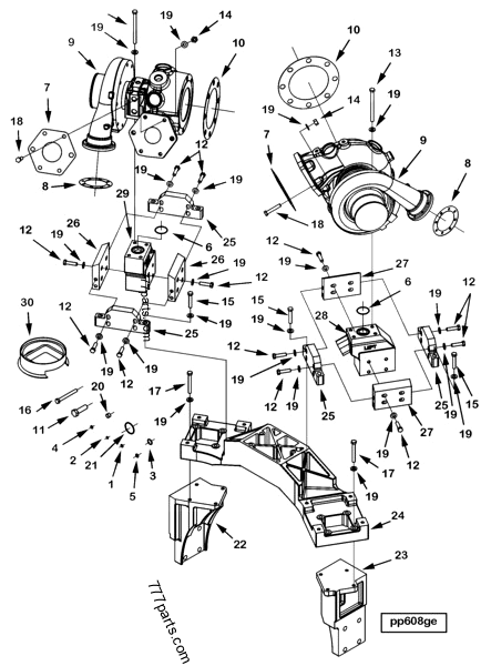 4968692 Turbocharger - Cummins spare part | 777parts.com