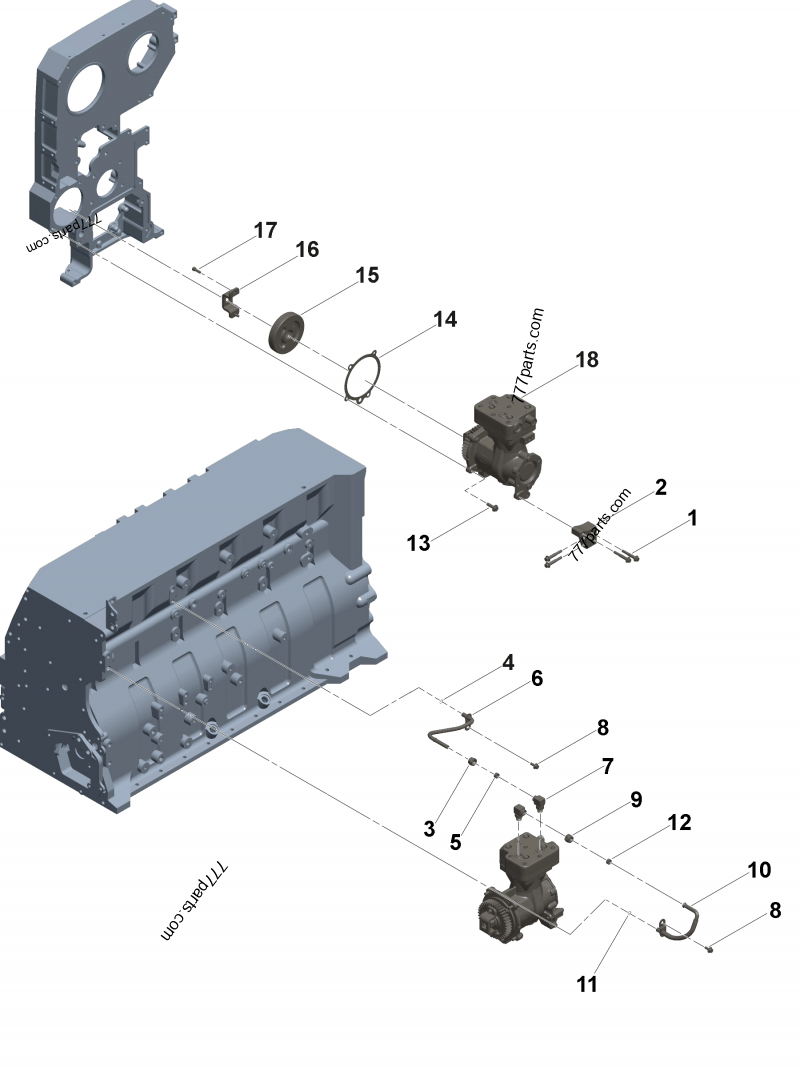 4973001 Air compressor - Cummins spare part | 777parts.com