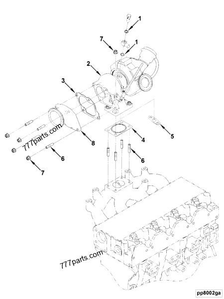 4982951 Turbocharger gasket - Cummins spare part | 777parts.com