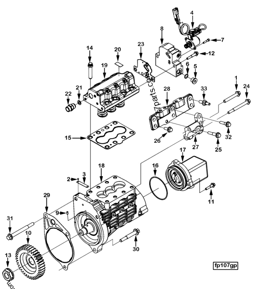 4984978 Fitting,high pressure ful - Cummins spare part | 777parts.com