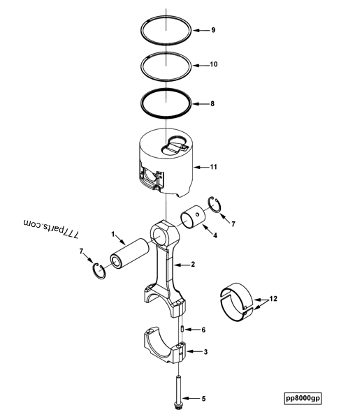 4989147 Compression piston ring - Cummins spare part | 777parts.com