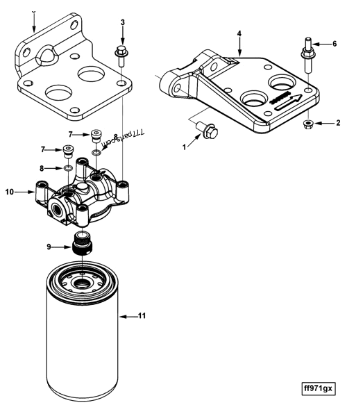 4990853 Fuel filter - Cummins spare part | 777parts.com