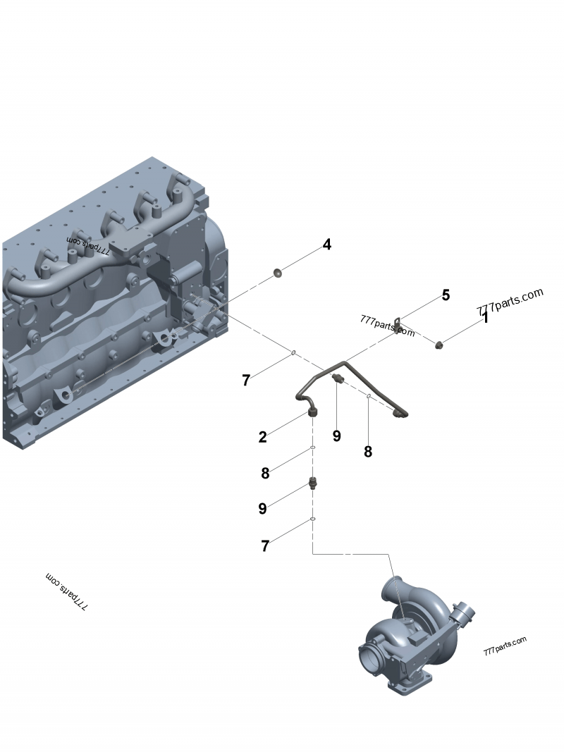 4992210 Turbocharger oil drain connection - Cummins spare part ...