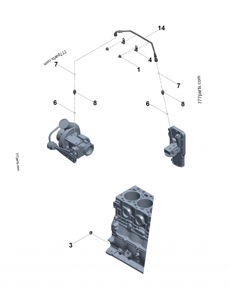 4992210 Turbocharger oil drain connection - Cummins spare part ...