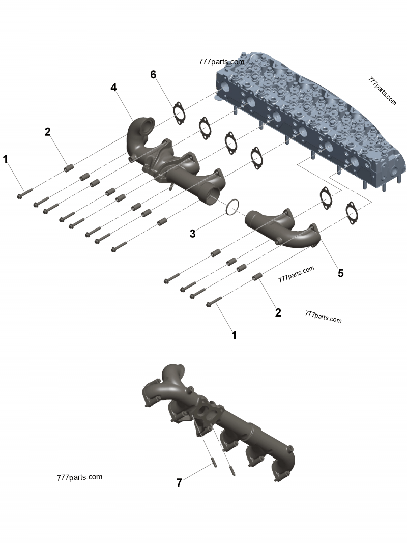 4992857 Exhaust manifold - Cummins spare part | 777parts.com