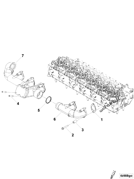 4992857 Exhaust manifold - Cummins spare part | 777parts.com
