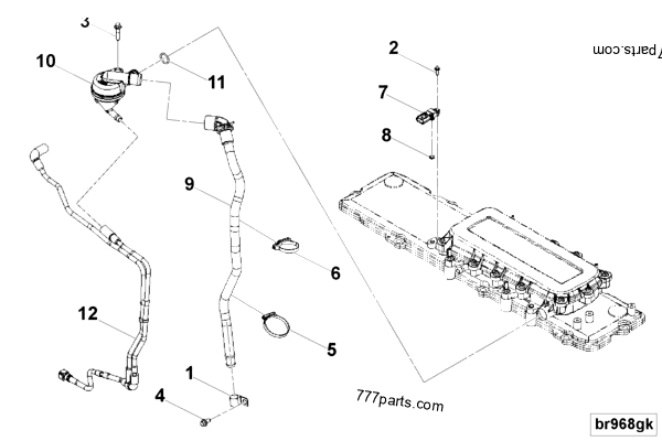 5255759 Lubricating oil drain tube - Cummins spare part | 777parts.com