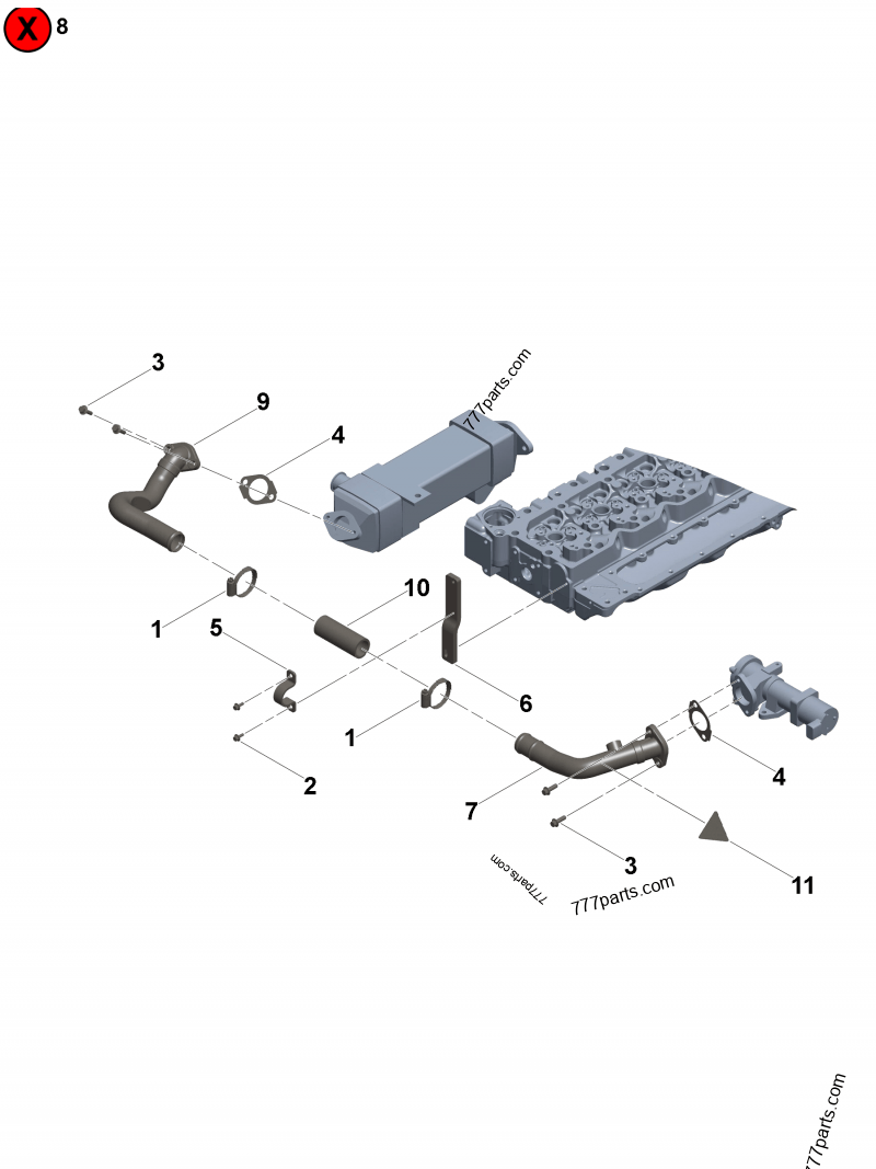 5256490 Air transfer tube - Cummins spare part | 777parts.com