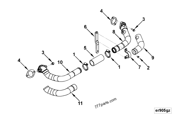 5256493 Air transfer tube - Cummins spare part | 777parts.com
