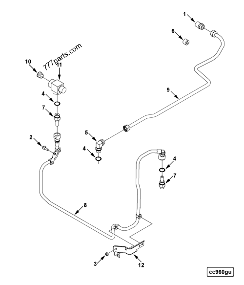 5265912 Compressor water inlet tube - Cummins spare part | 777parts.com