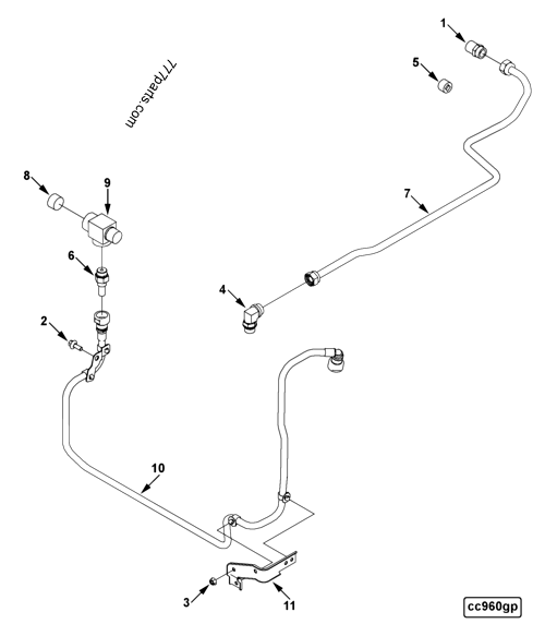 5265912 Compressor water inlet tube - Cummins spare part | 777parts.com