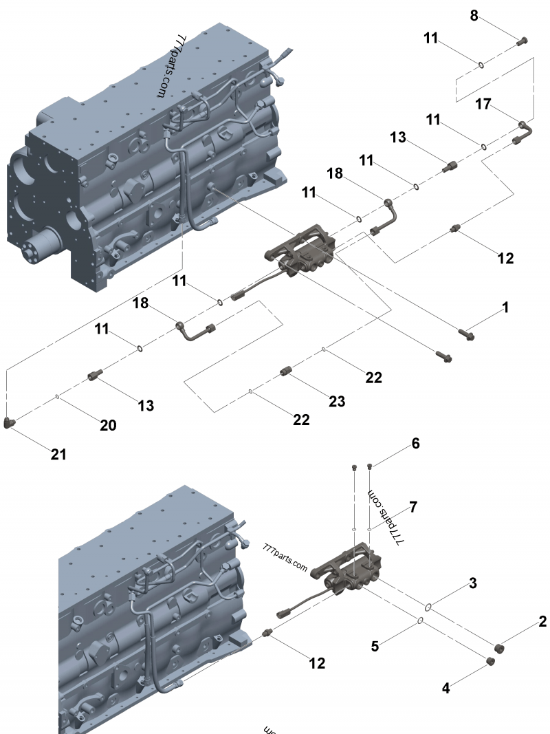 5284450 Male connector - Cummins spare part | 777parts.com