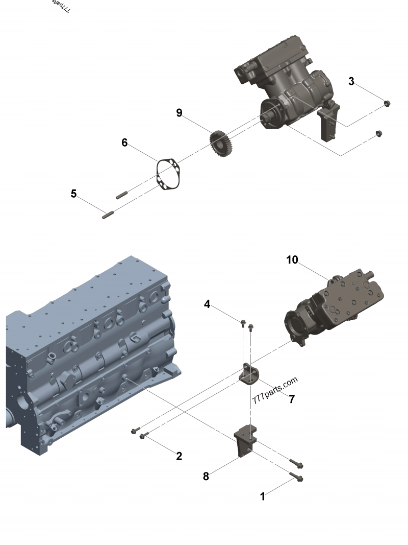 5286962 2 cylinder air compressor - Cummins spare part | 777parts.com