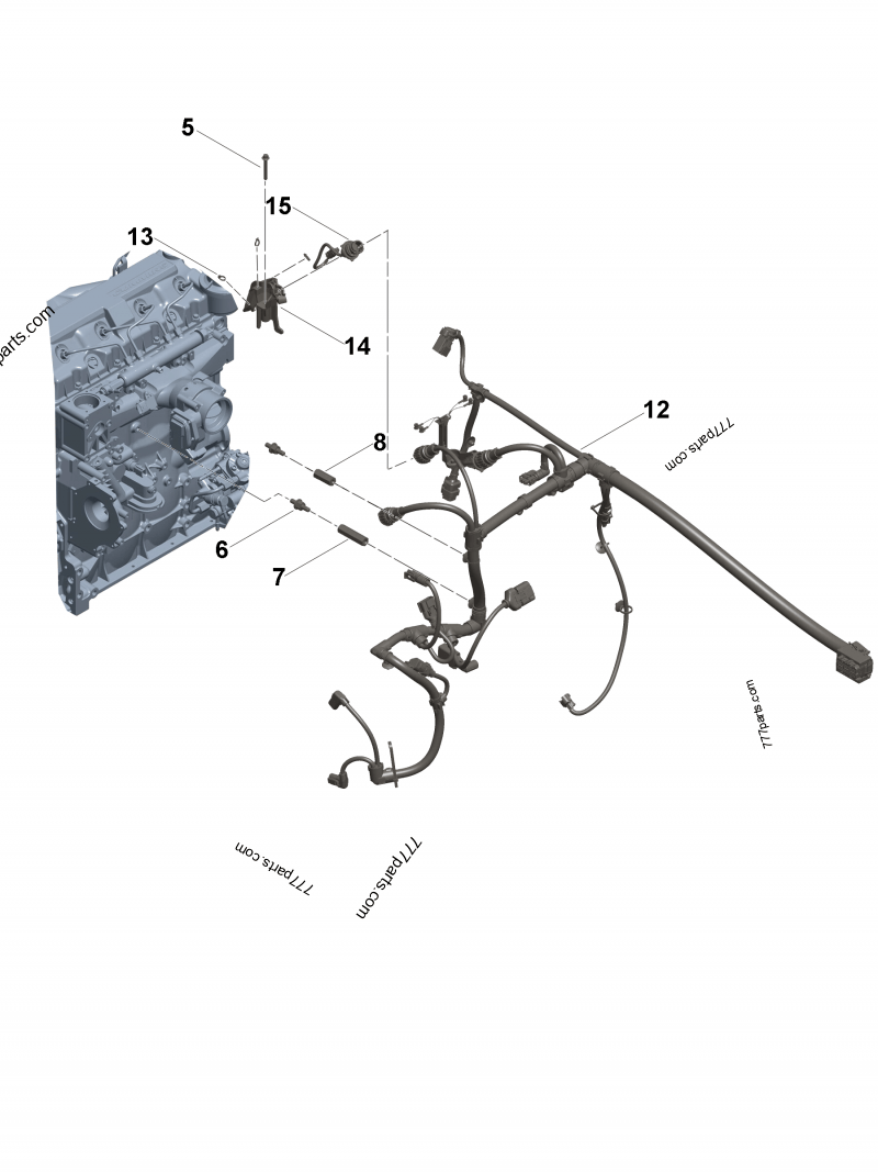 5288173 Studded flange cap screw - Cummins spare part | 777parts.com