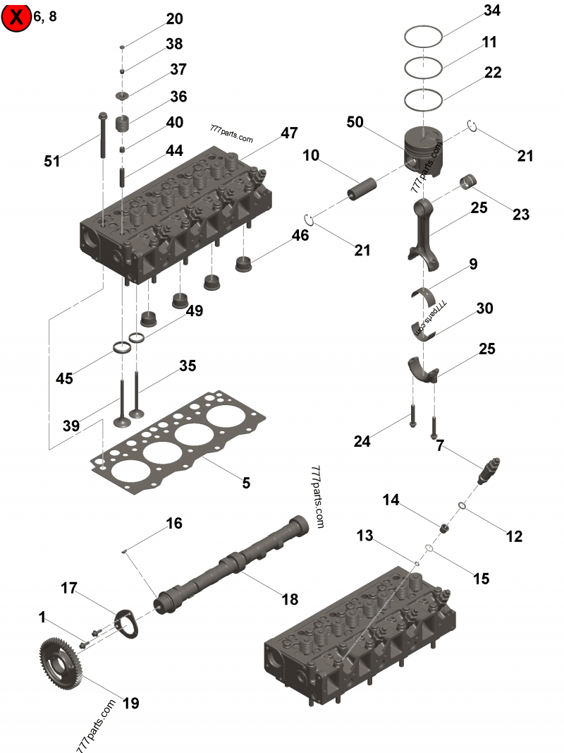5293697 Compression piston ring - Cummins spare part | 777parts.com