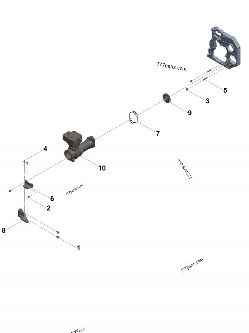 5301080 1 cylinder air compressor - Cummins spare part | 777parts.com