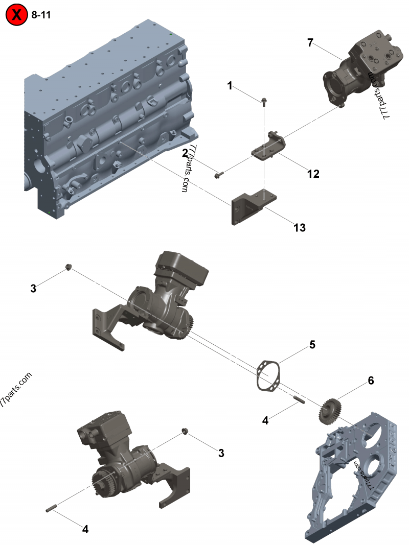 5301102 Air compressor - Cummins spare part | 777parts.com