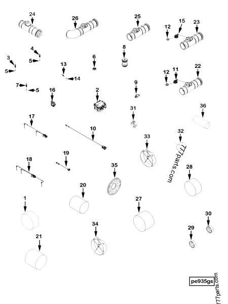 5308742 Exhaust transfer tube - Cummins spare part | 777parts.com