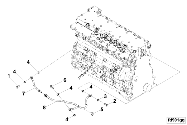 5317164 Fuel drain tube - Cummins spare part | 777parts.com