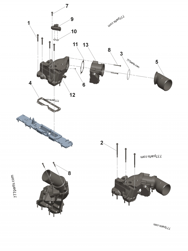 5333830 Air intake connection - Cummins spare part | 777parts.com