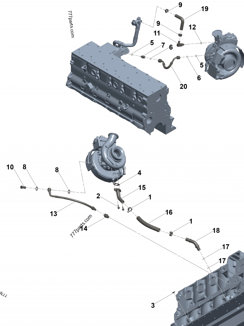 5334359 Tur oil drain tube - Cummins spare part | 777parts.com